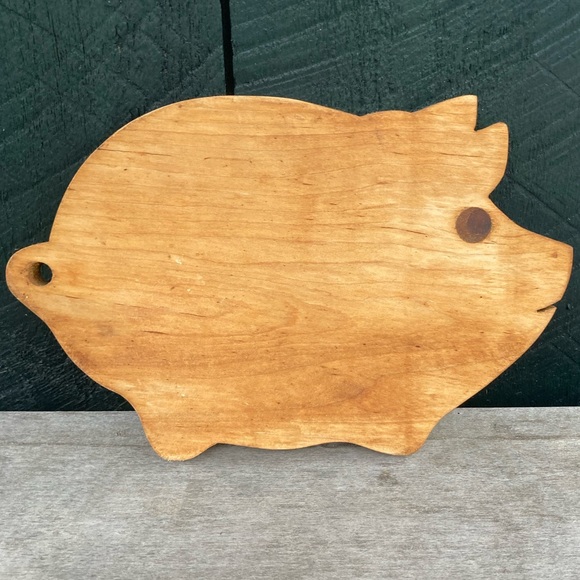 Vintage | Kitchen | Vintage Wooden Pig Cuttingcharcuterie Board | Poshmark